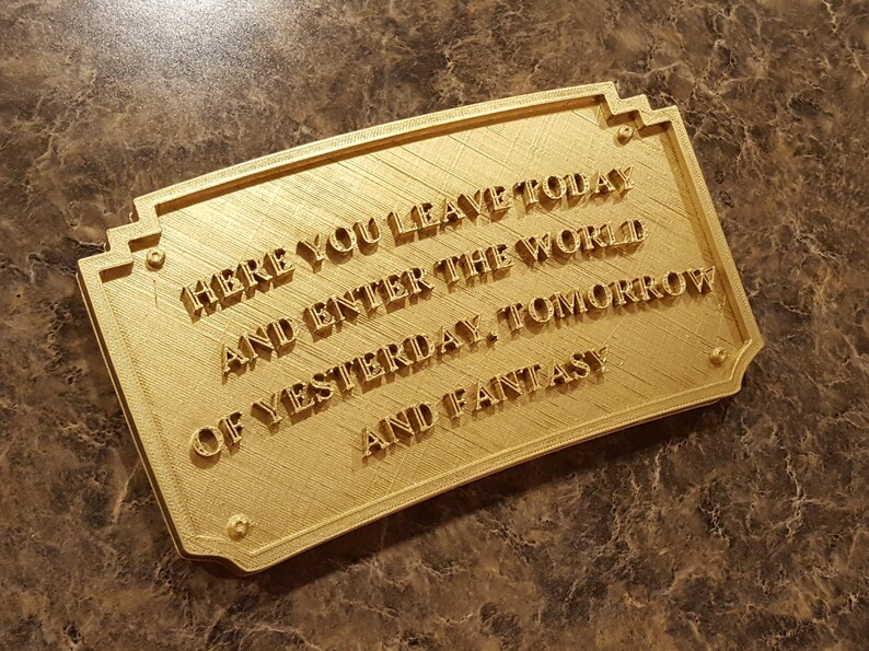 Main Street Entranceway Welcome Plaque DL Inspired Sign - Gold Shade ...