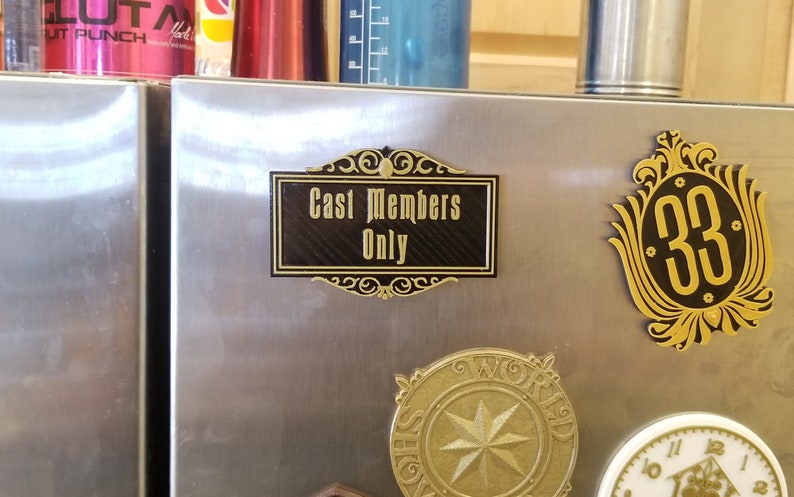 Disney Cast Members Only Sign / Plaque Inspired Magnet | Etsy