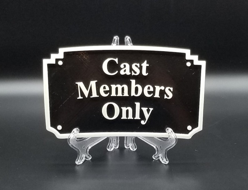 MGM Themed Cast Members Only Plaque / Sign Dual Black / - Etsy