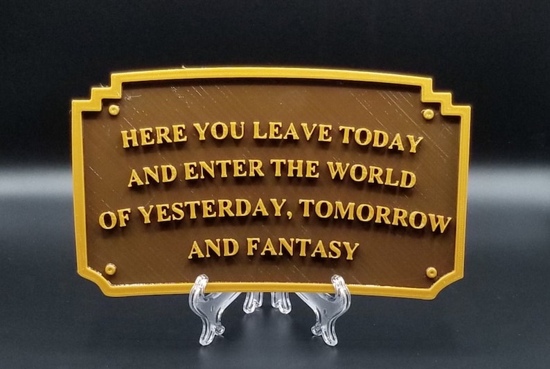 Main Street Entranceway Welcome Plaque DL Inspired Sign - Dual Brown ...
