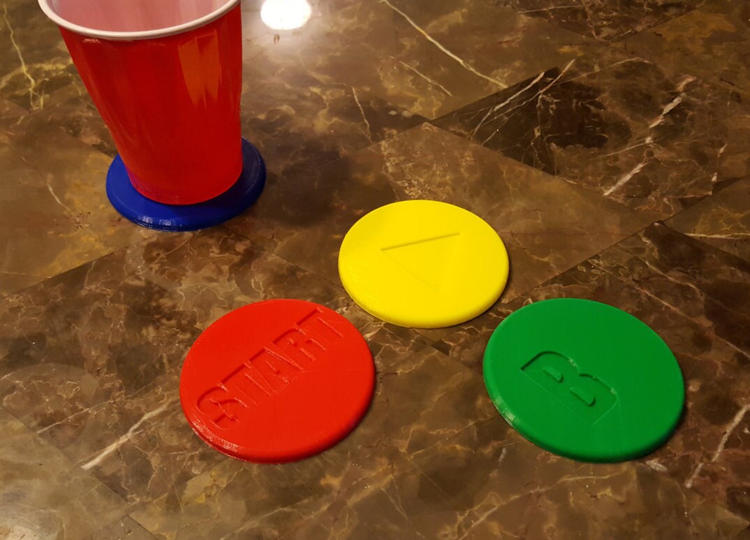 Vintage / Retro Video Game Console Button Coaster Set Set of | Etsy