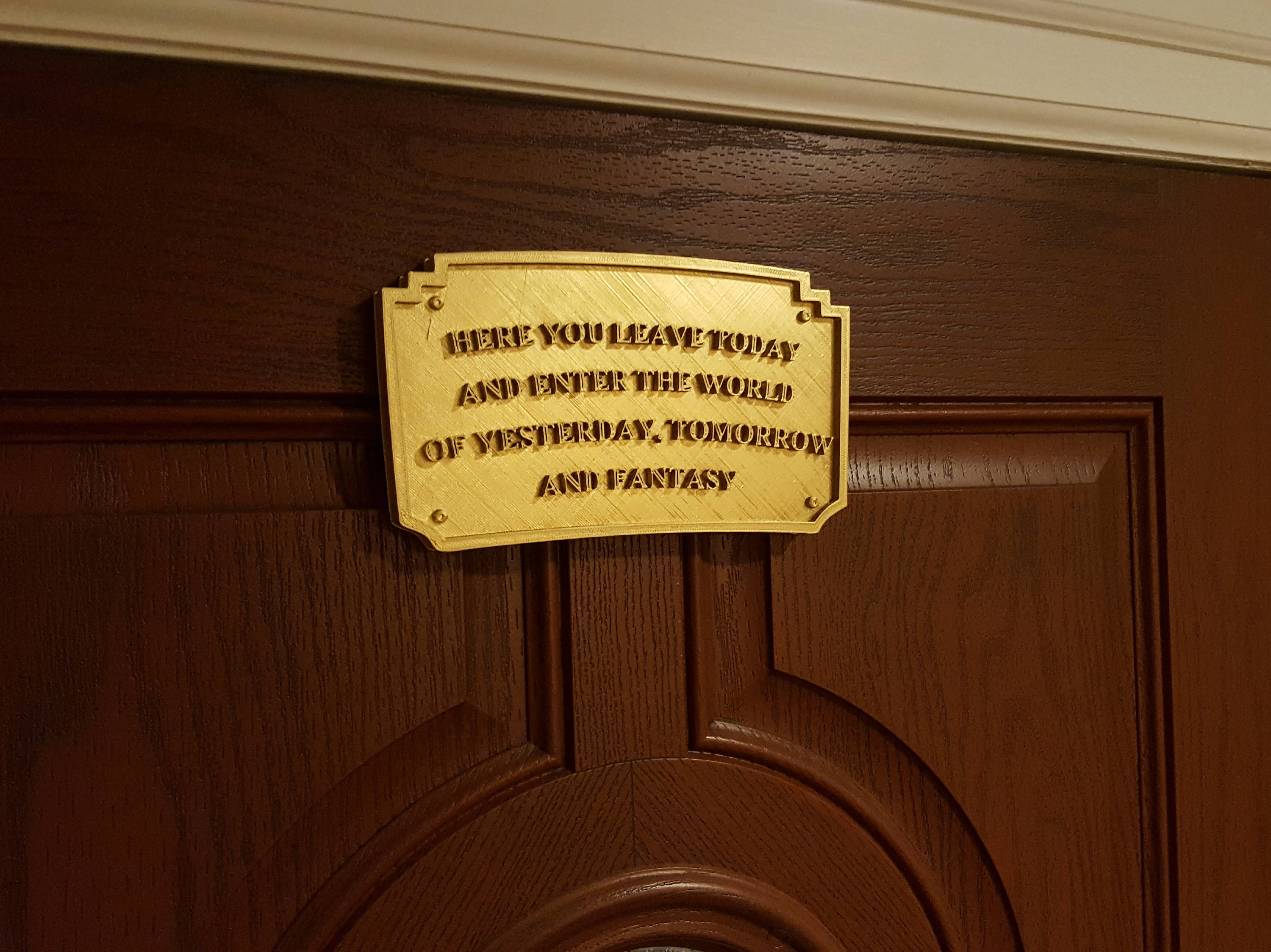 Main Street Entranceway Welcome Plaque DL Inspired Sign - Gold Shade ...