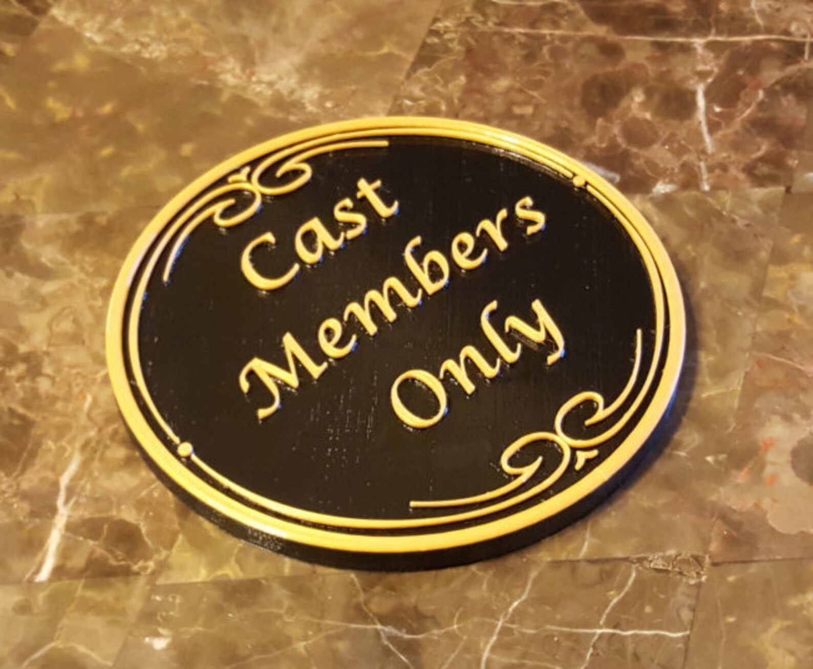 Main Street DW Cast Members Only Inspired Plaque / Sign - Dual Color - Etsy