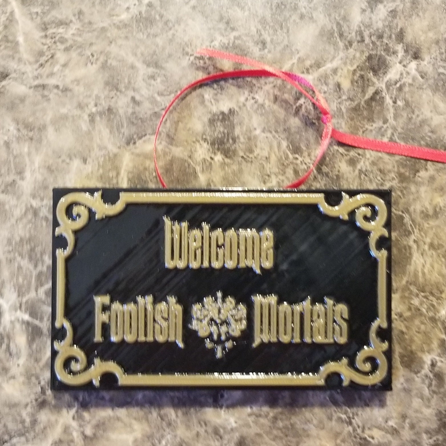 Haunted Mansion Inspired Prop Sign / Plaque Replica Welcome Foolish ...