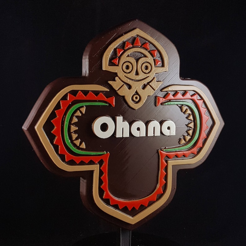 Polynesian Tiki Themed Longhouse Sign / Plaque Ohana - Etsy