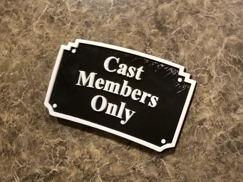 MGM Themed Cast Members Only Plaque / Sign Dual Black / - Etsy