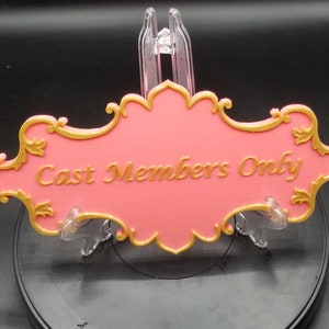 Fantasyland Inspired Cast Members Only Prop Sign / Plaque Replica ...
