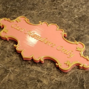 Fantasyland Inspired Cast Members Only Prop Sign / Plaque Replica ...