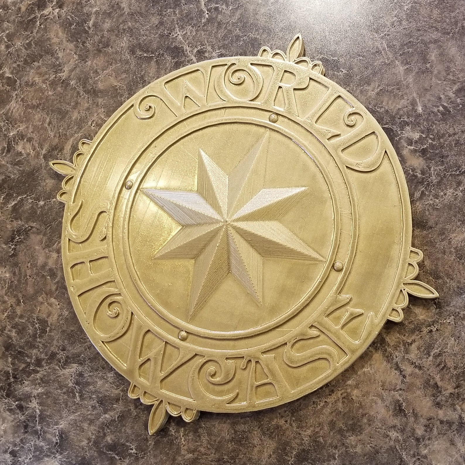 World Showcase Medallion Inspired Sign / Plaque Prop Replica ( Disney ...