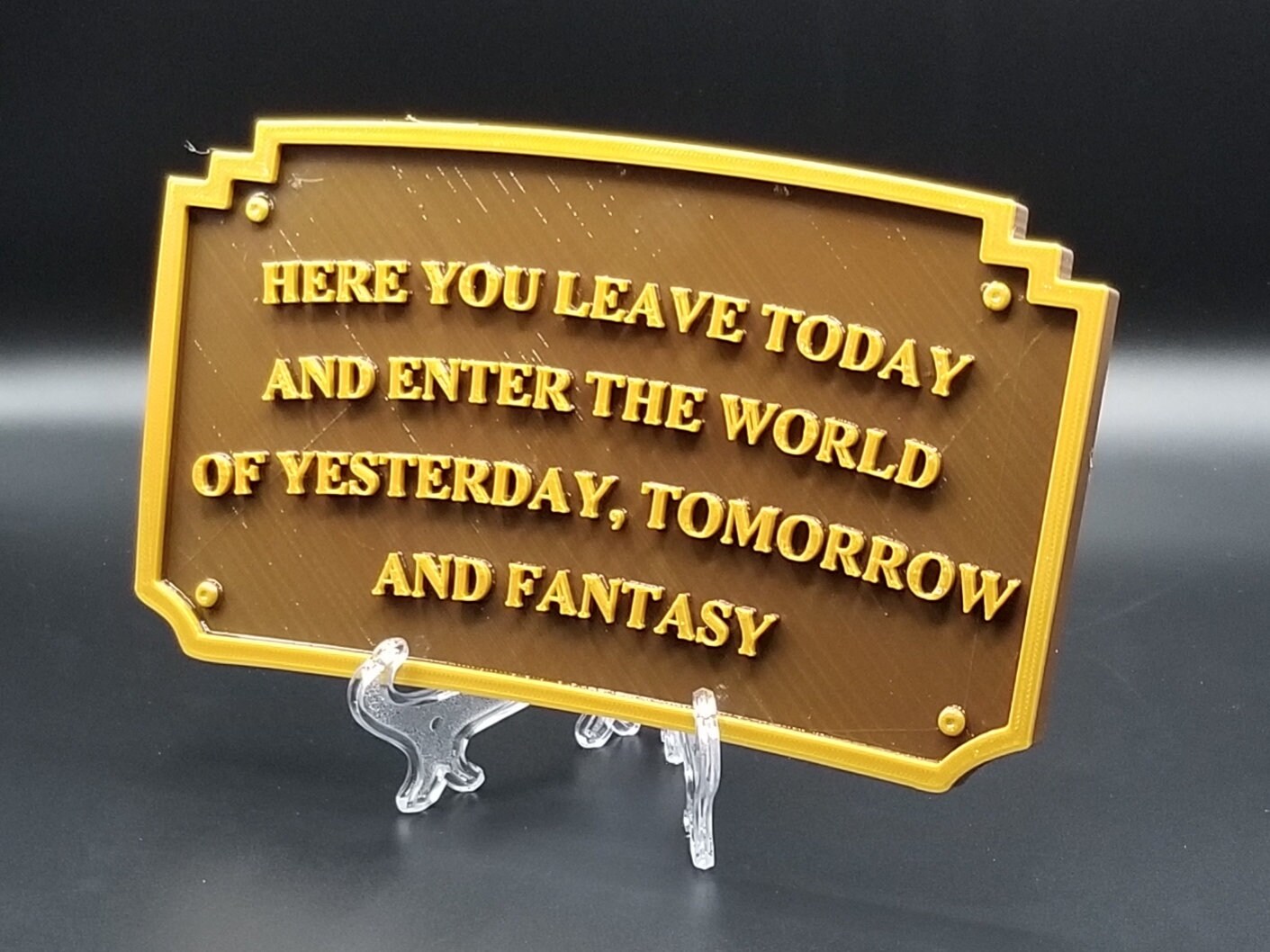 Main Street Entranceway Welcome Plaque DL Inspired Sign - Dual Brown ...