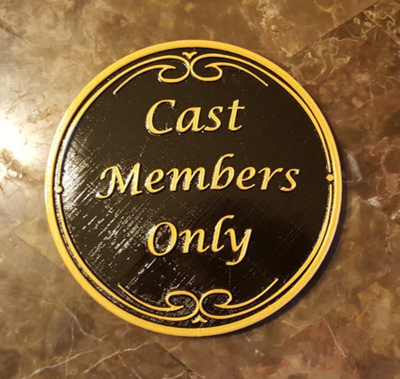 Main Street DW Cast Members Only Inspired Plaque / Sign - Dual Color - Etsy