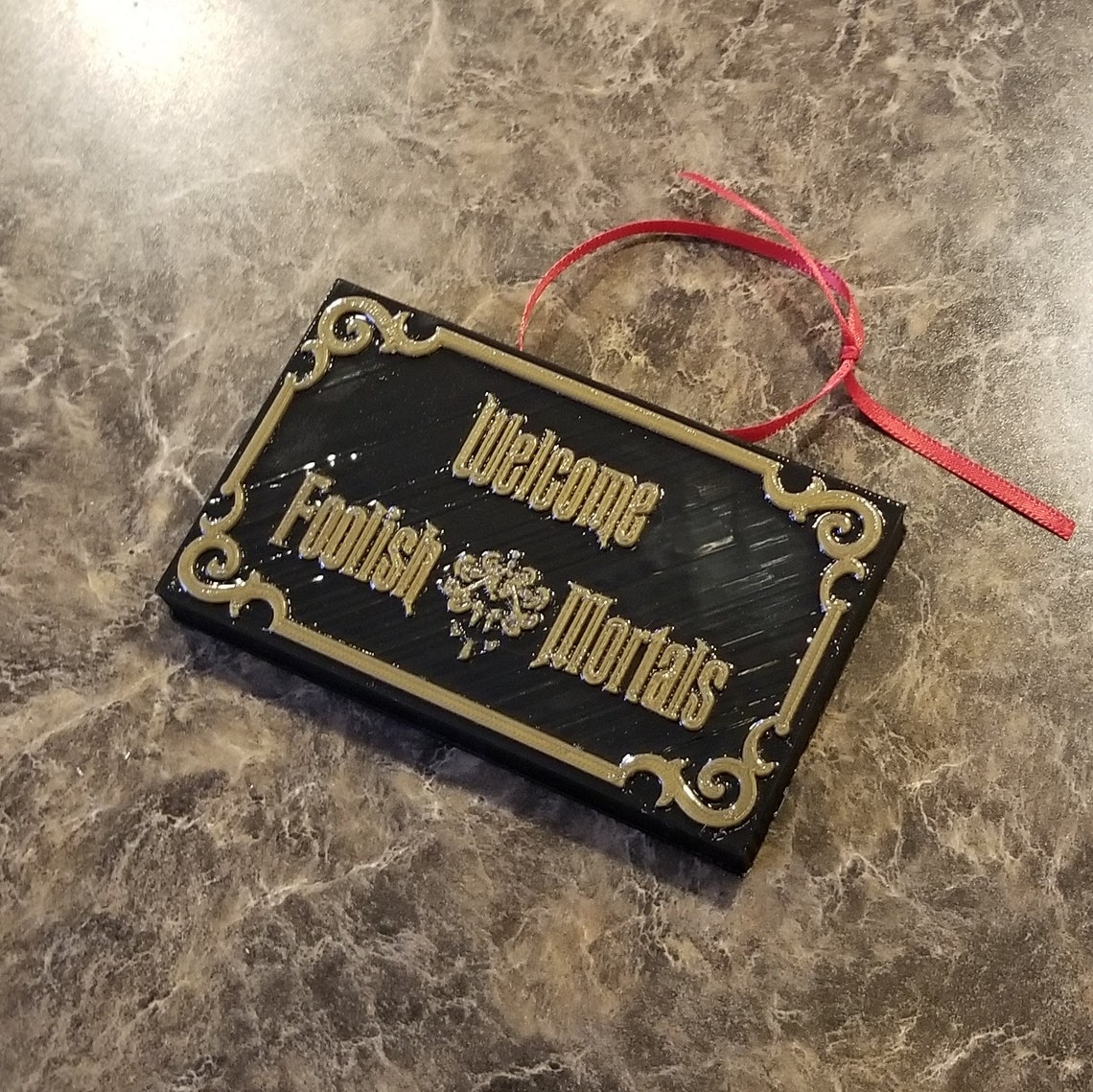 Haunted Mansion Inspired Prop Sign / Plaque Replica Welcome Foolish ...
