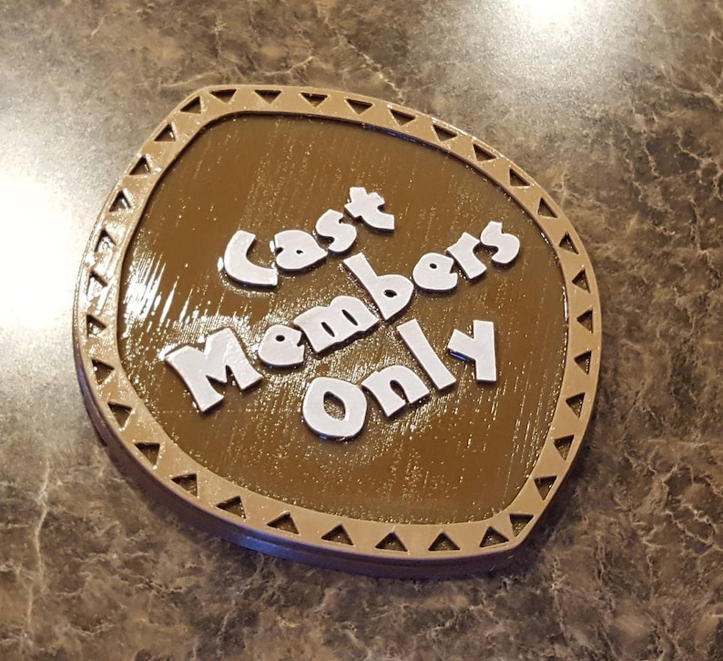 Circular Polynesian Themed Cast Members Only Sign / Plaque - Etsy