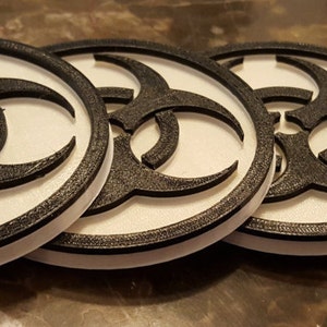 Biohazard 3D Symbol Coaster - Set of 4 - Etsy