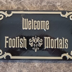Haunted Mansion Inspired Prop Sign / Plaque Replica Welcome - Etsy