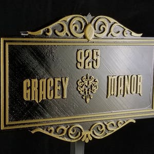 Personalized Haunted Mansion Inspired Address Sign Prop / Plaque ...