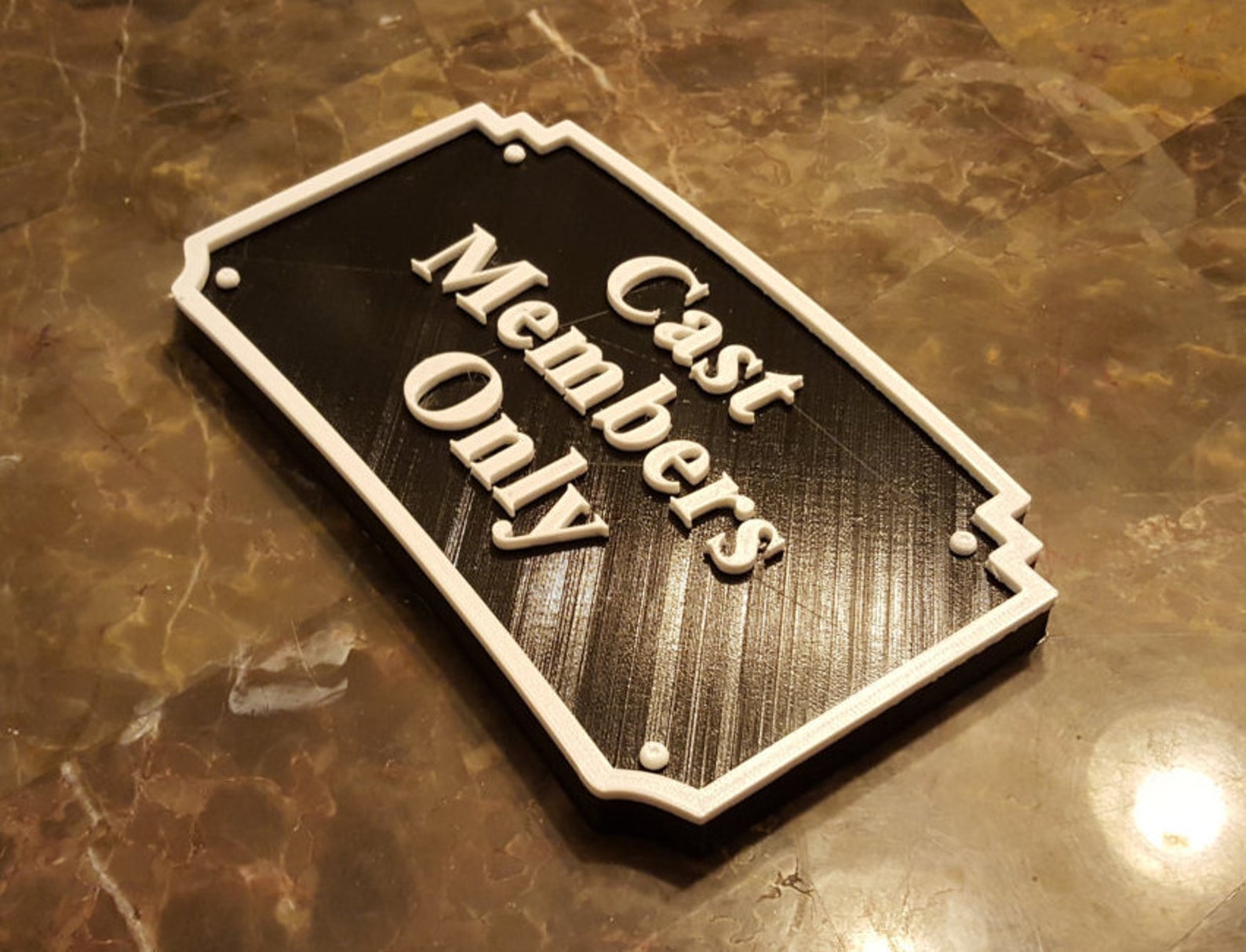MGM Themed Cast Members Only Plaque / Sign Dual Black / - Etsy