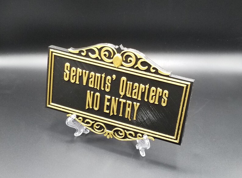 Haunted Mansion Inspired Prop Sign / Plaque Replica Servants Quarters ...