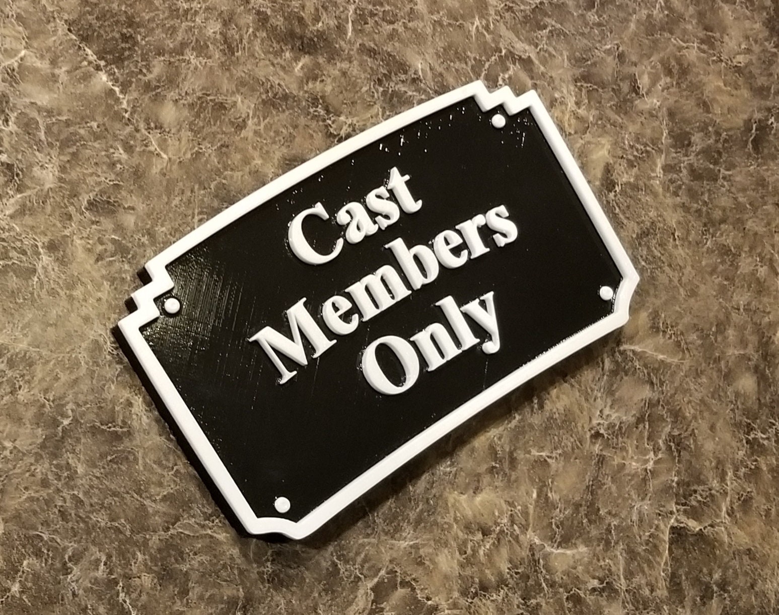 MGM Themed Cast Members Only Plaque / Sign Dual Black / | Etsy
