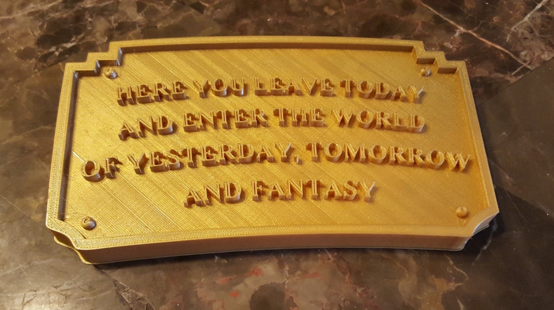 Main Street Entranceway Welcome Plaque DL Inspired Sign Gold - Etsy