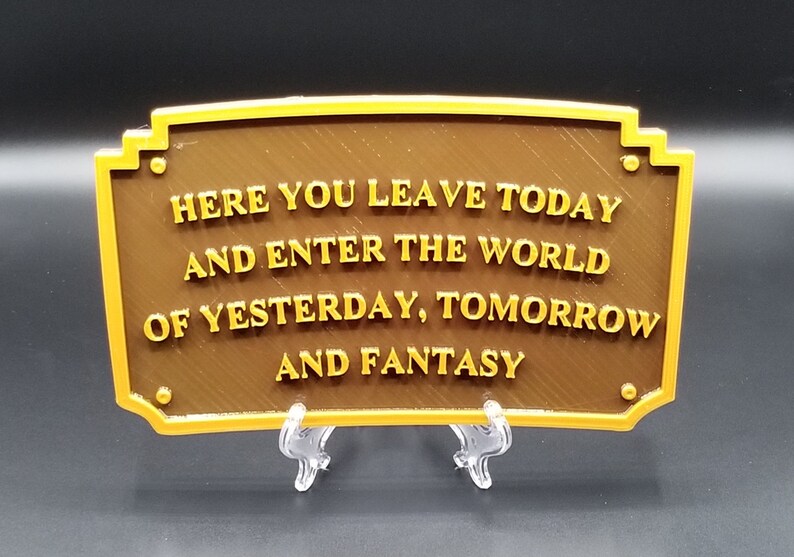 Main Street Entranceway Welcome Plaque DL Inspired Sign - Dual Brown ...