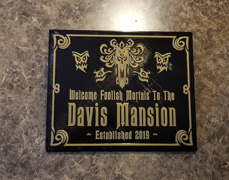 Personalized Haunted Mansion Inspired Home Welcome Sign / - Etsy