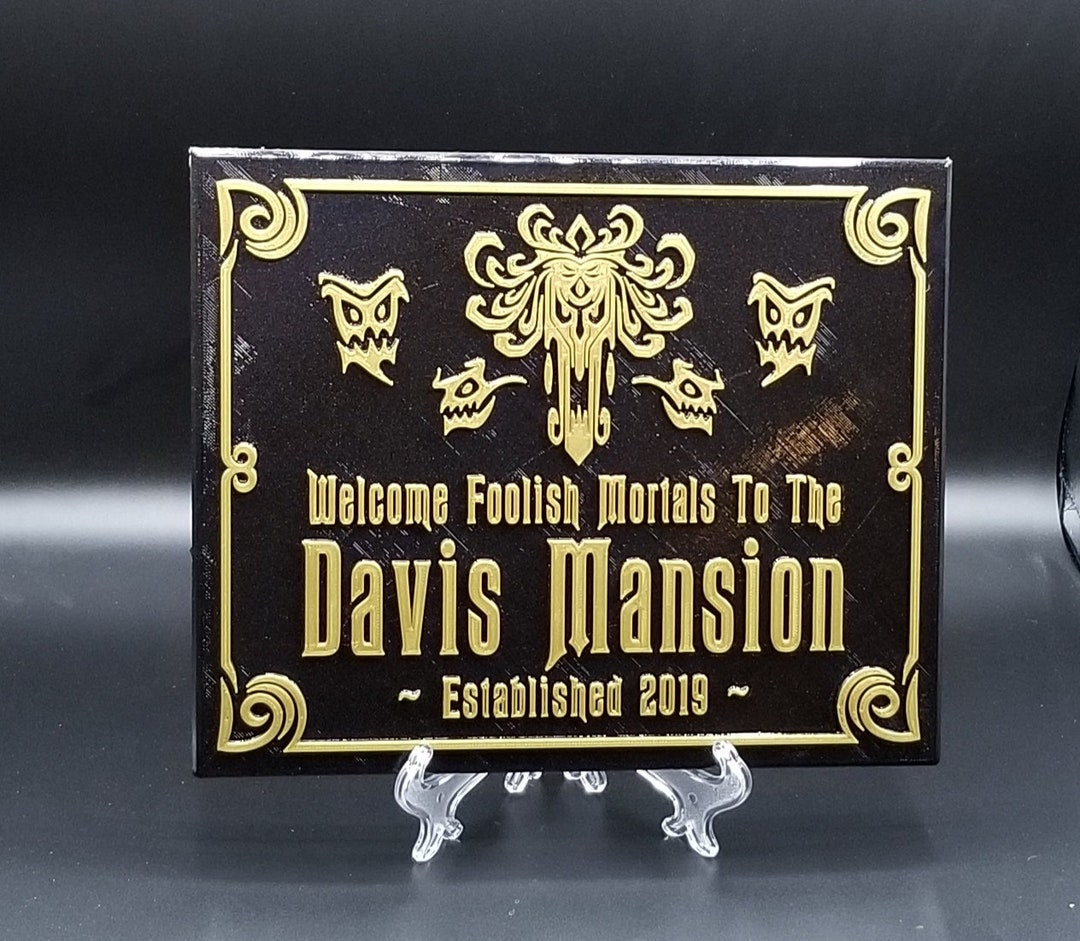 Personalized Haunted Mansion Inspired Home Welcome Sign / Plaque W ...