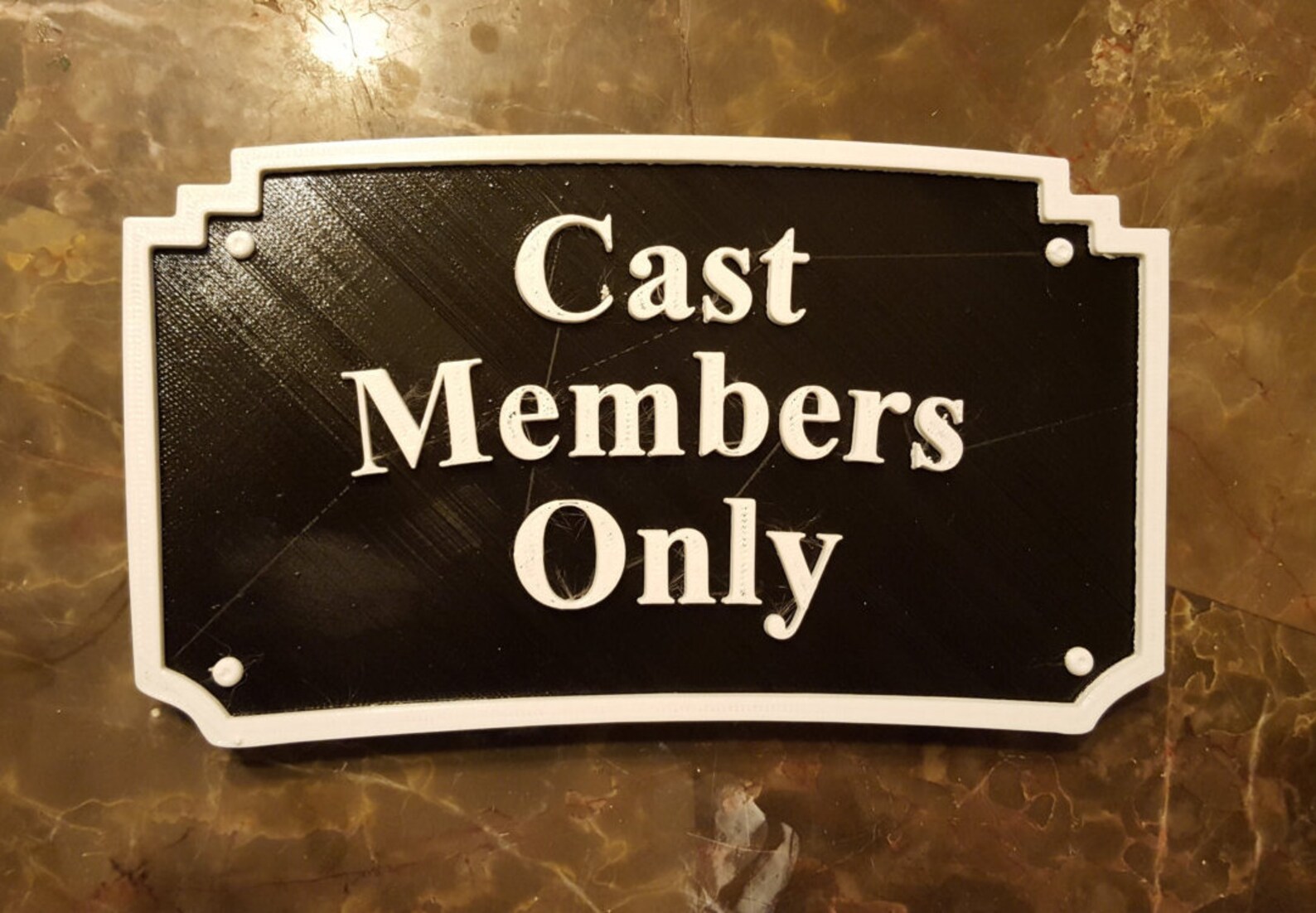 MGM Themed Cast Members Only Plaque / Sign Dual Black / | Etsy