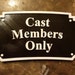 MGM Themed Cast Members Only Plaque / Sign Dual Black / - Etsy