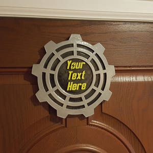 Personalized Vault Door Themed Plaque / Sign - Custom Wording (wall ...