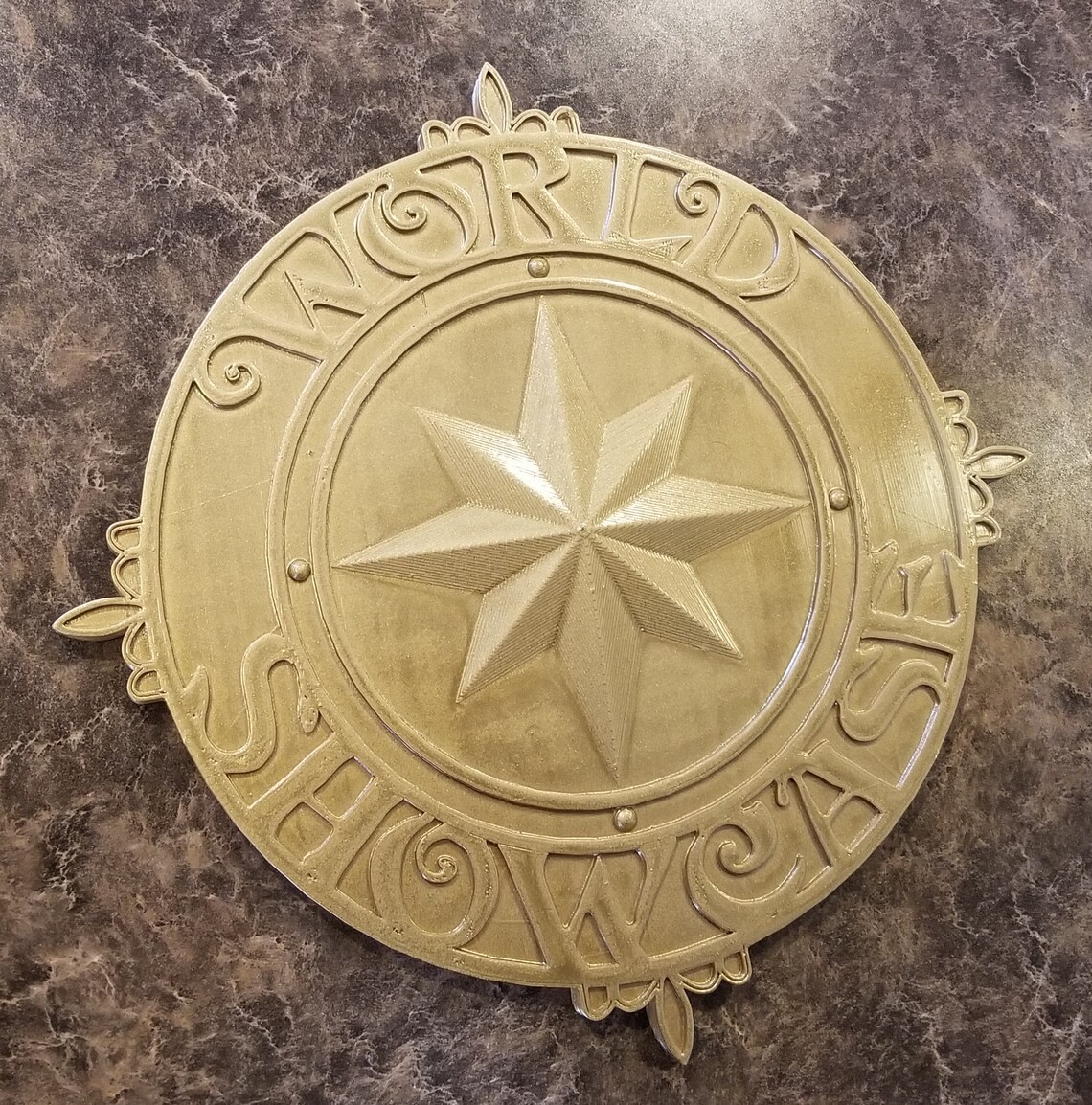World Showcase Medallion Inspired Sign / Plaque Prop Replica - Etsy