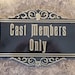 Haunted Mansion Inspired Cast Members Only Prop Sign / Plaque - Etsy