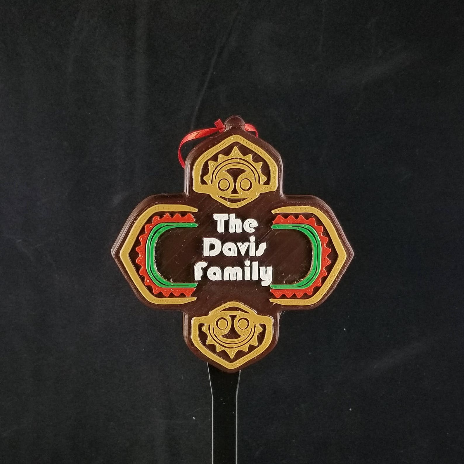 Personalized Polynesian Themed Family Last Name Christmas Ornament ...