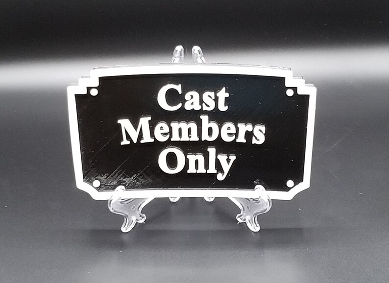 MGM Themed Cast Members Only Plaque / Sign Dual Black / | Etsy