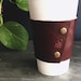 Leather Coffee Sleeve > Vegetable Tanned Leather Coffee Sleeve > Coffee ...