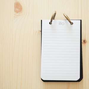 Refillable Reporter Notebook in Black > Wickett & Craig Leather > Solid ...