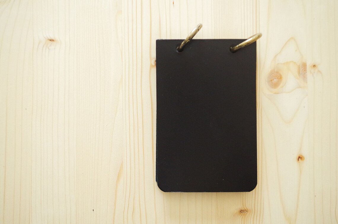 Refillable Reporter Notebook in Black > Wickett & Craig Leather > Solid ...