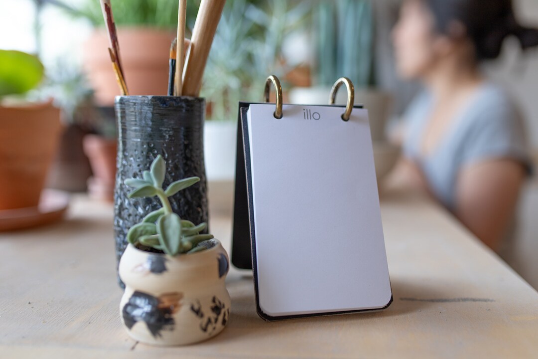 Refillable Reporter Notebook in Black > Wickett & Craig Leather > Solid ...