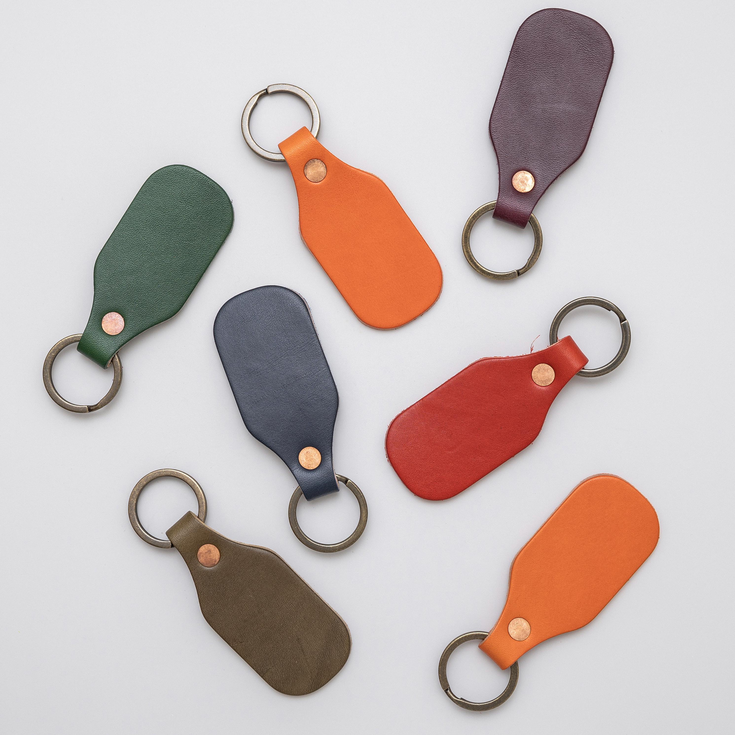 Personalized Leather Key Tag > Leather Key Ring > Vegetable Tanned ...