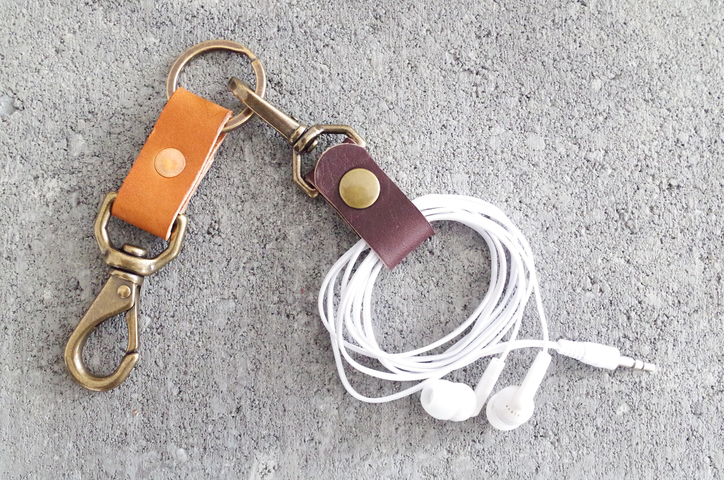 Swivel Snap Key Ring Vegetable Tanned Leather Solid - Etsy