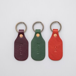 Personalized Leather Key Tag > Leather Key Ring > Vegetable Tanned ...