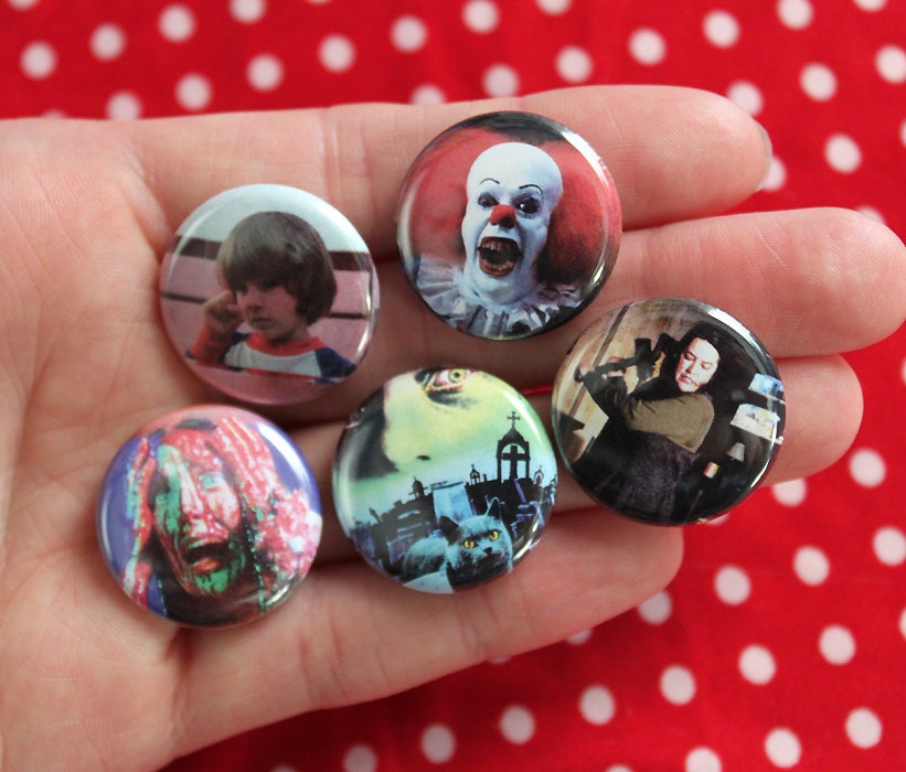 Stephen King Films Pack of 5 One Inch Pins - Etsy