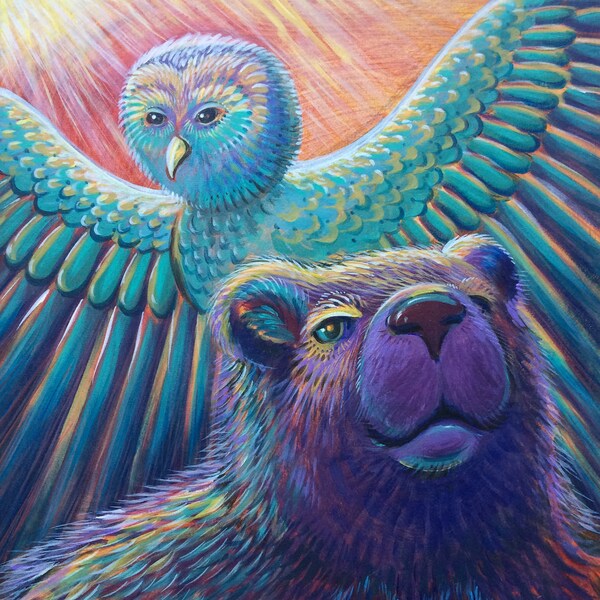 Spirit Bear Painting - Etsy