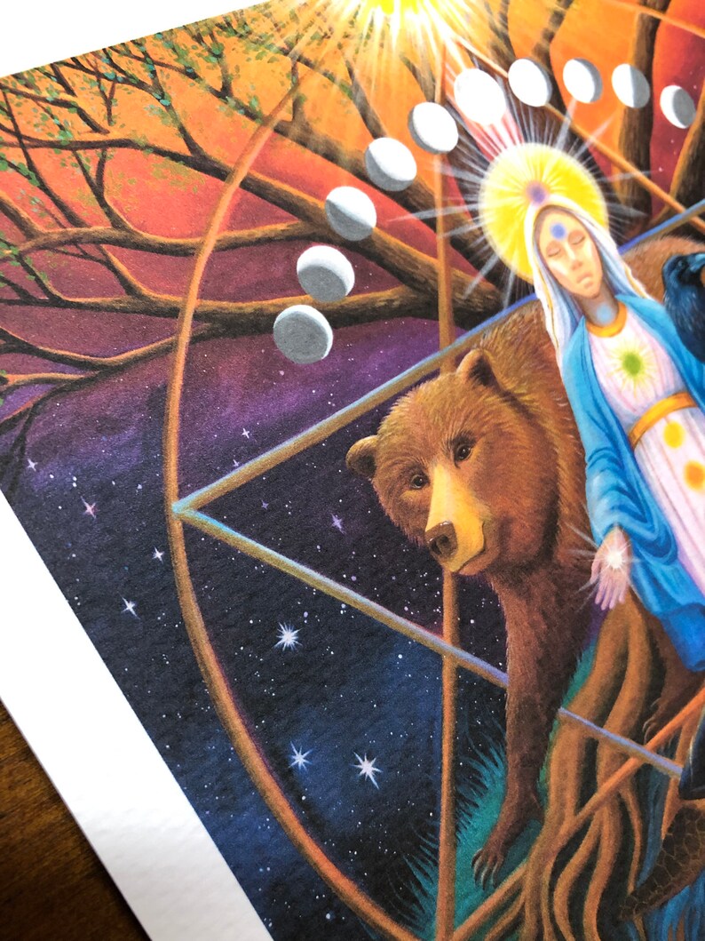 Nurture Nature/ Divine Feminine/ Fine Art Print/ Nature Wall Art/ 8x8 ...