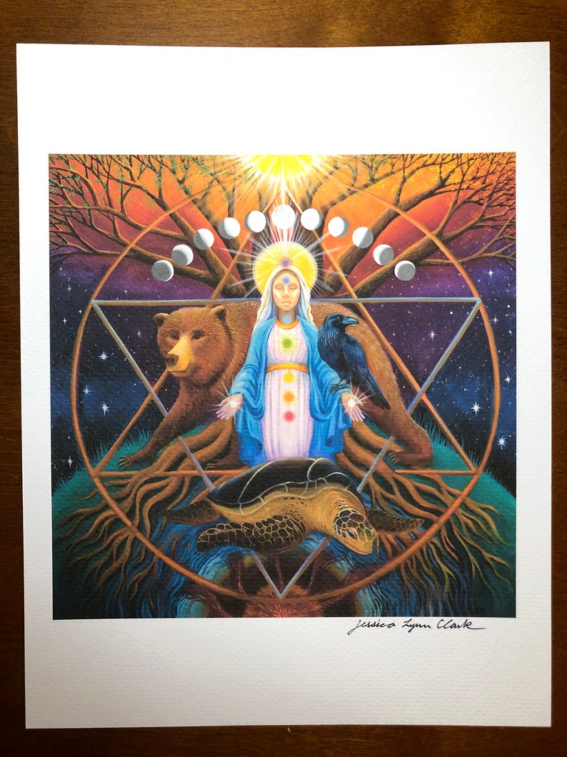 Nurture Nature/ Divine Feminine/ Fine Art Print/ Nature Wall Art/ 8x8 ...