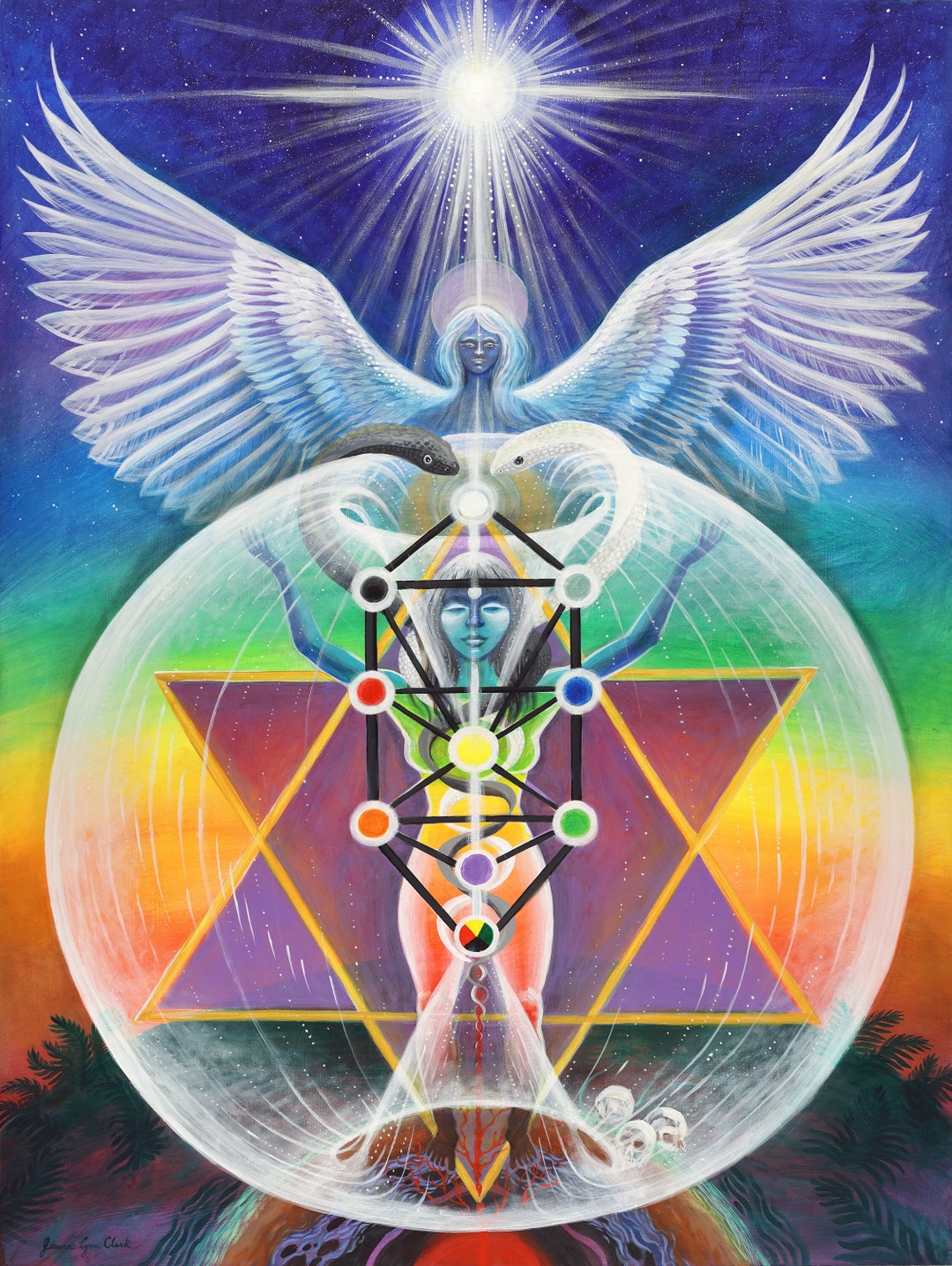 I AM Presence, Divine Feminine Art Print: Chakra Spiritual Wall Decor ...