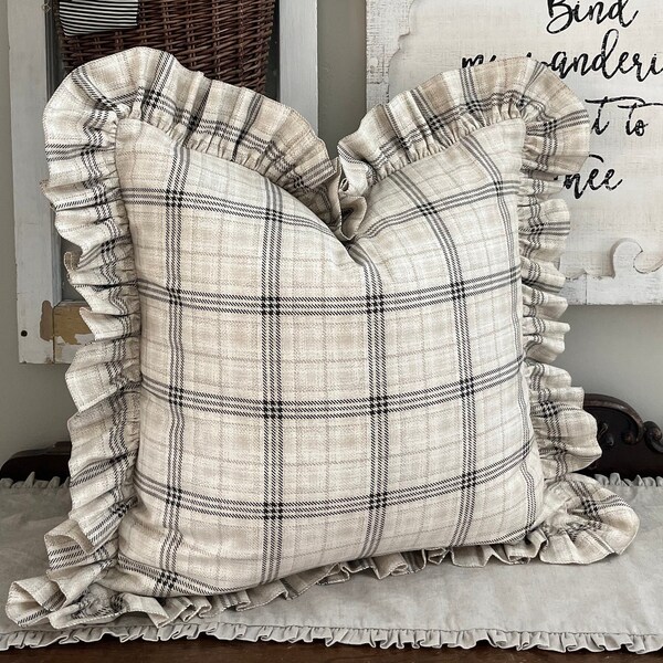 Ruffle Pillow - Etsy