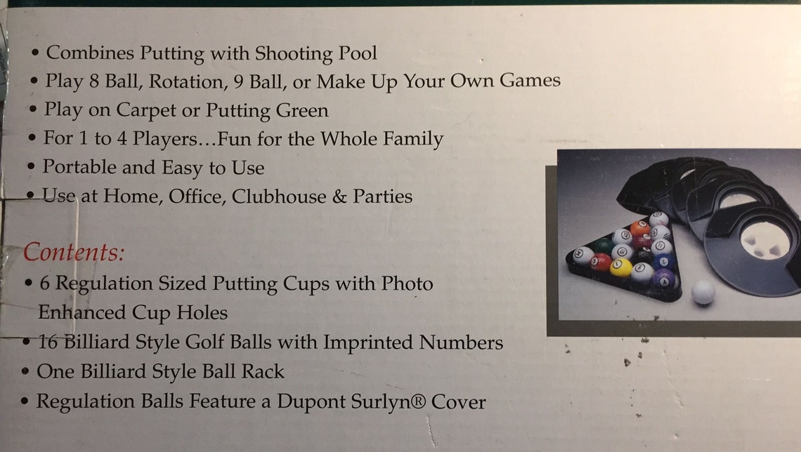 Vintage Games 'putter Pool' the Family Game That - Etsy