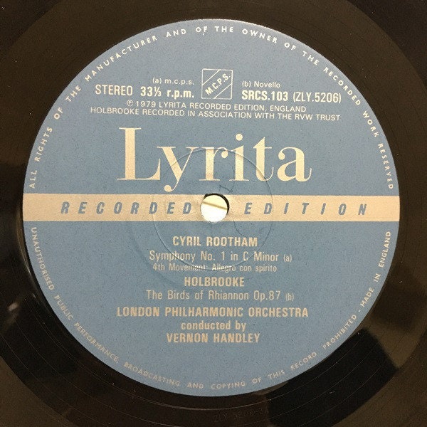 Classical on Vinyl Cyril Rootham Josef Holbrooke London - Etsy