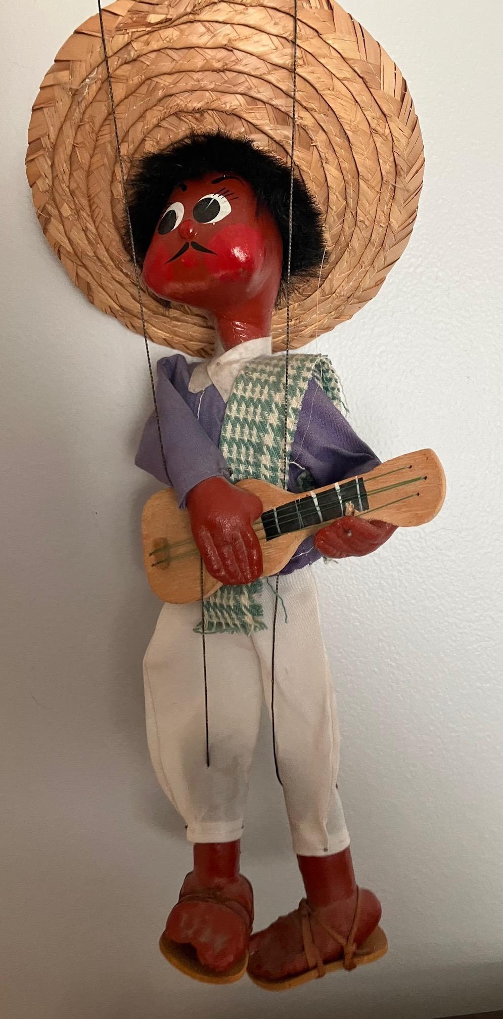 Vintage Puppet Authentic Handmade / Painted Mariachi - Etsy